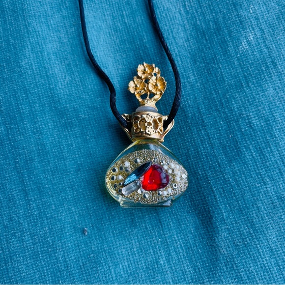 Adrian | Jewelry | Vintage Adrian Perfume 24k Gp Bottle Necklace ...